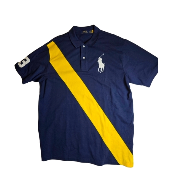 Polo Ralph Lauren | Shirts | Polo Ralph Lauren Mens Navy Blue Yellow ...
